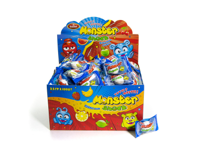 Chewing gum "MONSTER SHOCK" with the taste of tutti frutti